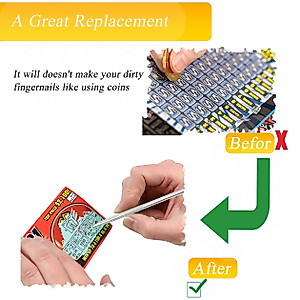 Metal Lottery Scratcher, Scrigit Scraper Tool, Lotto Scratcher Label Scraper for Lottery Ticket, Ticket Roll, Scratch Off The Hard to Remove Pin Numbers on Present Cards and As a Secret Present