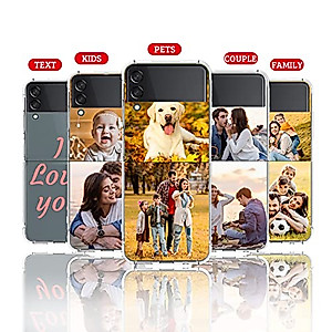 SuSuTiFy Custom Photo Phone Case for Samsung Galaxy Z Flip 3,Personalized Picture/Text,Slim Soft Black Cover,Unique Niche Gift for Couple Family Friends