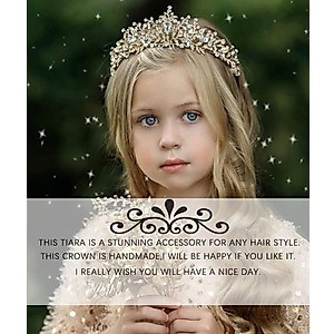 Yean Crystal Tiaras and Crowns Girls Princess Crowns Birthday Party Crowns Rhinestone Costume Tiara Headband Hair Accessories for Women and Girls