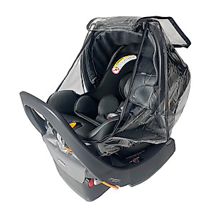 SASHA'S Rain and Wind Cover for Chicco KeyFit 35 Infant Car Seat Clear Design, Maxium Coverage (Infant Carrier not Included)