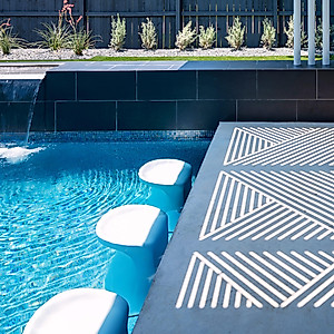 Ledge Lounger in-Pool Barstool (Set of 2) (White, Bar Height)