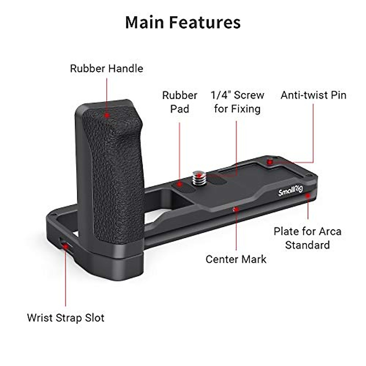 SmallRig L-Shape Grip for FUJIFILM X-T4 Camera Built in Swiss Plate for Arca - LCF2813
