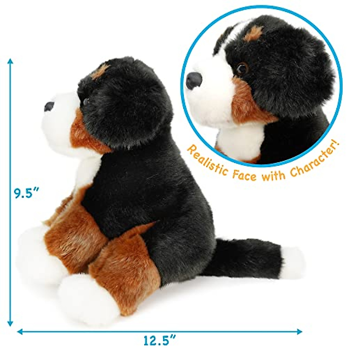 TigerHart Bastien The Bernese Mountain Dog - 13 Inch Stuffed Animal Plush