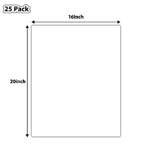 Golden State Art, Pack of 25 16x20 inch Picture Backing Board for Frames, Artworks, Photos (25 Backer Boards only)