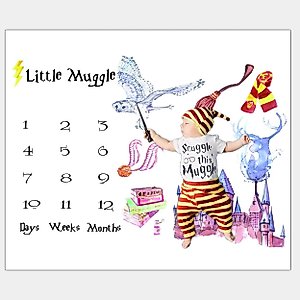 Angmart Baby First Year Milestone Blanket Boy Girl Painting Photography Backdrop Photo Prop Newborn Infant for New Mom
