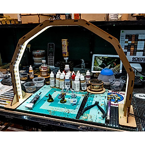 GameCraft Miniatures LED Workbench Light, Double Wide, Extra Tall