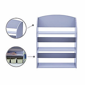 Fantasy Fields 3 Tier Bookshelves with Rounded Edges Kids Bookshelf, Gray