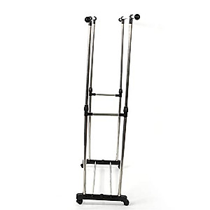 Ochine Adjustable Height and Width Rolling Metal Clothes Rack Height Adjustable Clothes Rack Portable Clothing Rack Rolling Garment Rack Hanging Rack Rolling Clothes Organizer Chrome Garment Rack
