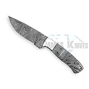 Custom Handmade Damascus Steel Blank Blade for Knife Making With Steel Bolster HB 16