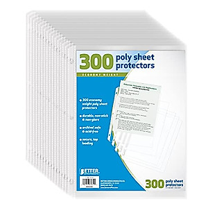 Better Office Products Sheet Protectors, 300 Count
