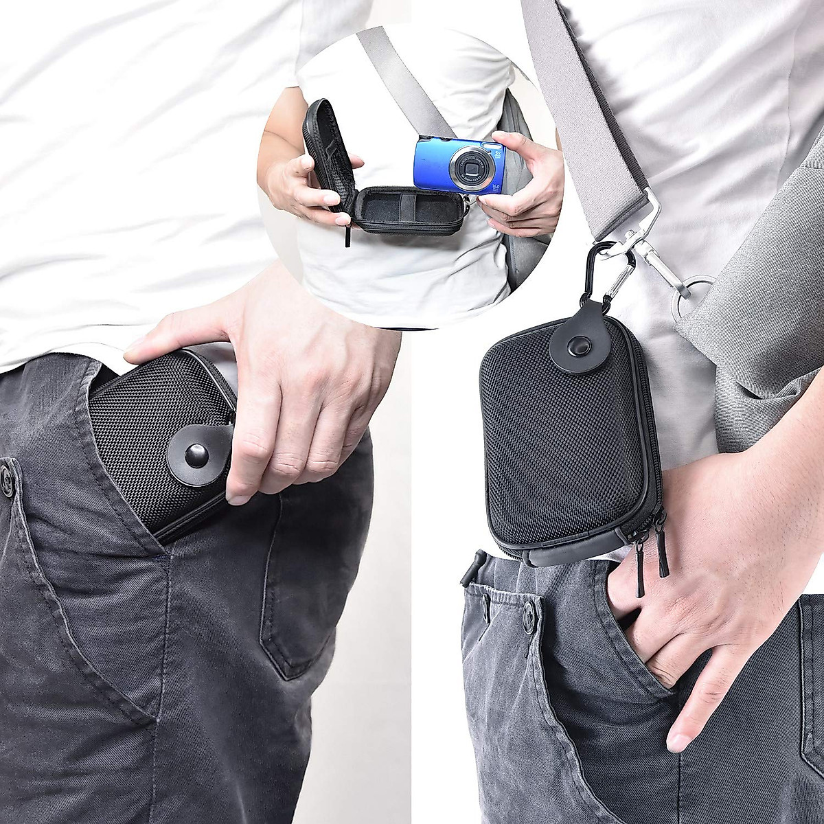 FOSOTO Compact Digital Camera Case Compatible for Canon ELPH 180 360 PowerShot G9X G9X Mark II SX620 HS, DSC-W800 W830, Nikon COOLPIX A10 S6800