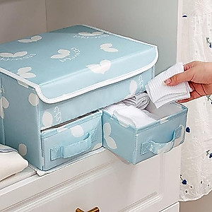 ABOOFAN Drawer Foldable Organizer Underwear Boxes Socks Holder Closet Divider Storage Box for Underwear Bra Socks Lingerie Ties Pants Organizer