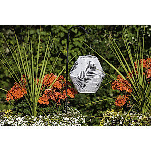 Allsop 31860 Soji Canvas Black Palm Solar Lantern