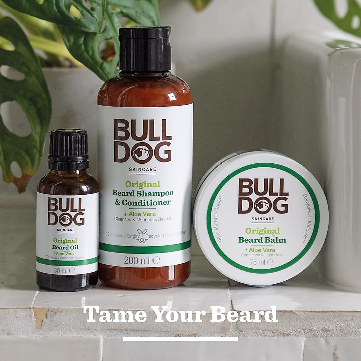 Bulldog Skincare Original Beard Shampoo & Conditioner 200ml - Beard Cleansing & Conditioning - For All Beard Types