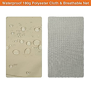 REDCAMP 10' x 10' Patio Gazebo with Netting, Double Roof Outdoor Gazebo Canopy Shelter for Backyard, Garden, Lawn (Khaki)