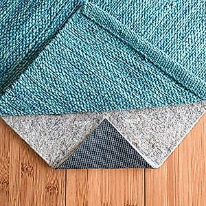RUGPADUSA - Basics - 6'x9' - 1/4" Thick - Felt + Rubber - Non-Slip Rug Pad - Cushioning Felt for Added Comfort - Safe for All Floors and Finishes