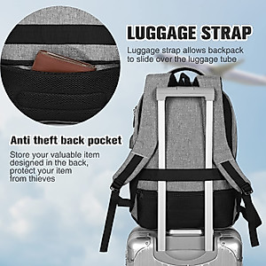 Paude Backpack School,Backpack Laptop,Bookbag for Teen Boys 15.6 Inch College Backpack for University Business Work Travel