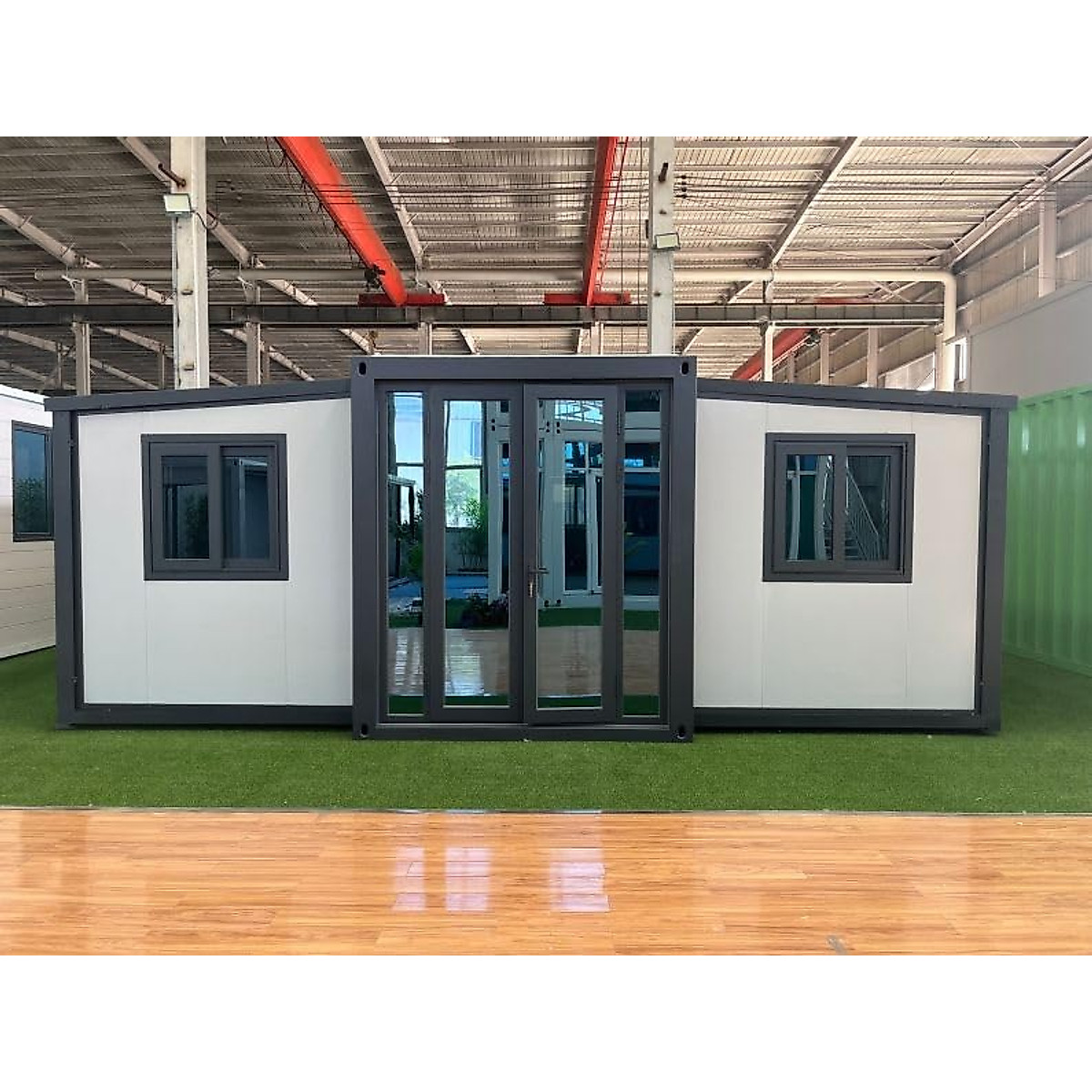 Prefab Expandable Portable House, 19x20 ft, Tiny House with 2 Bedroom Fully equiped Bathroom and Kitchen