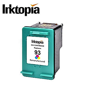 Inktopia Remanufactured Ink Cartridges Replacement to use in HP 92 93 C9513FN C9362WN C9361WN for HP Photosmart 7850 C3150 C3180 Deskjet 5440 5420 PSC 1510 2525 Printer (1 Black 1 Tri-Color)