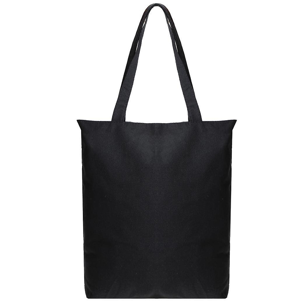 Women Girl Single Shoulder Portable Musical Symbol Canvas Bag (Black)