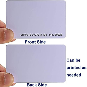 UHPPOTE Contactless 125kHz RFID Proximity Smart Card 0.8mm thick for Access Control System & Time Attandance (Read only, Pack of 50)