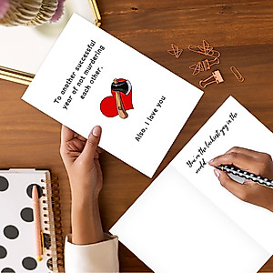 Zoytonky Funny Birthday Card for Husband Wife, Humorous Birthday Card for Him Her, Naughty Anniversary Card for Women Men, To Another Successful Year of Not Murdering Each Other