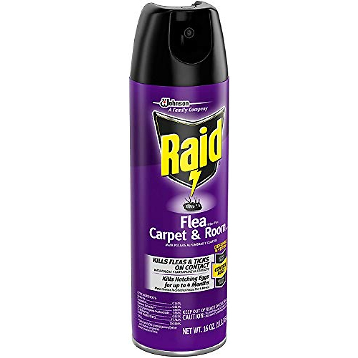 Raid Flea Killer Carpet and Room Spray 16 Ounce (Pack of 4)