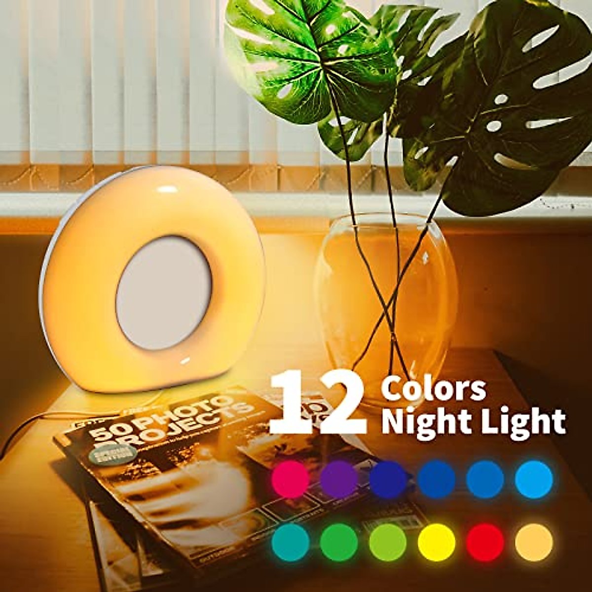 DailyBody Sound Machine White Noise Machine with 30 Soothing Sounds 12 Colors Night Light 36 Levels Volume 5 Timers & Memory Function Effectively Blocks Noise Ideal Sleep Machine for Baby Kids Adults