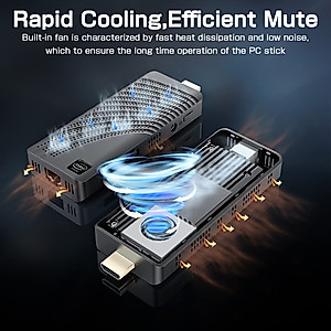 Mini PC Stick Celeron J4125 Windows 10 Pro, 4 Cores Intel Computer Stick 4K HDMI, Support Gigabit Ethernet/2.4G+5.0G WiFi/USB 3.0 Port/for Home Theater, School, Business Small Form Factor PC