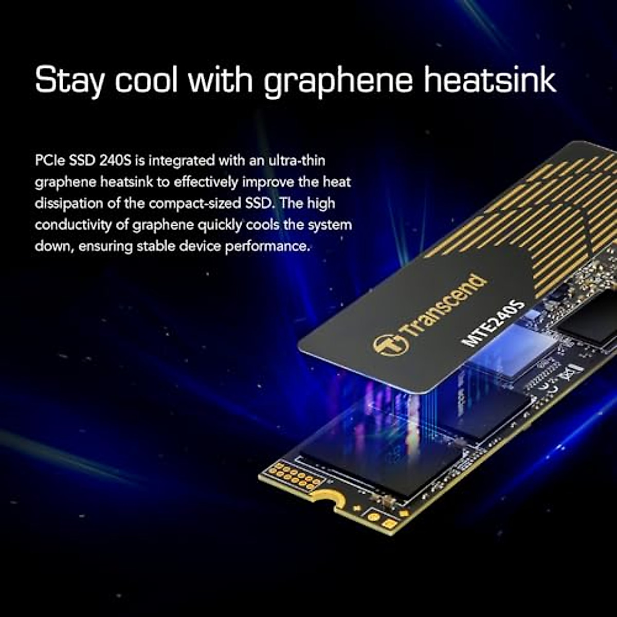 Transcend 500GB NVMe PCIe Gen4 x4 MTE240S M.2 SSD Solid State Drive TS500GMTE240S