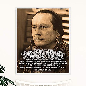 "That Is How Insignificant We Are"-Russell Means, Oglala Dakota Nation- Inspirational Native American Wall Art Print-11 x 14"-Ready to Frame. Spiritual Home-Office Decor. Great Life Lesson-Reminder!
