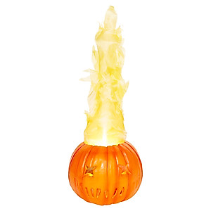 Spirit Halloween Light-Up Flaming Pumpkin Trick 'r Treat Decoration