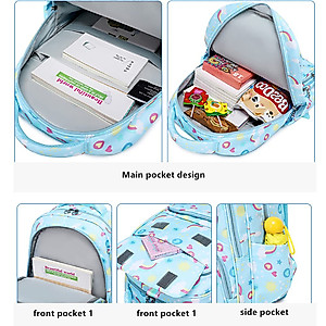 Rainbow Backpack Set with Lunch Bag Bookbag for Girls 2pcs SchoolBag for Preschool Kindergarten Toddler Kids School Backpack