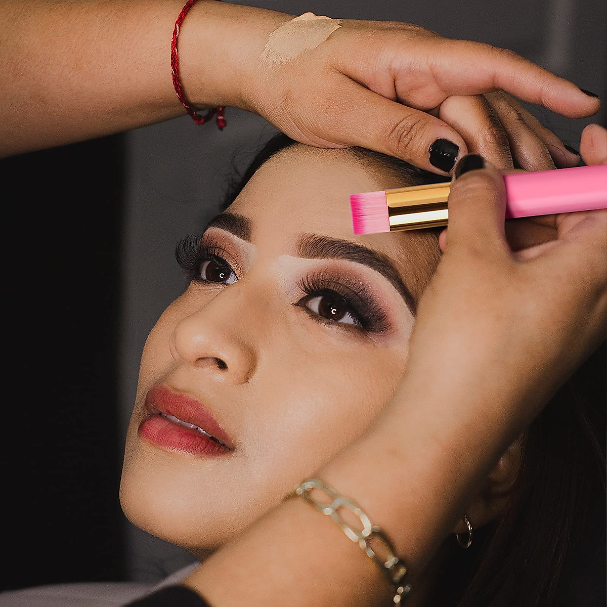 Dming 5 Pieces Lash Shampoo Brushes, Eyelash Extension Cleansing Brush Peel Off Blackhead Remover Tool Nose Pore Deep Cleaning Brush Cosmetic Lash Cleanser Brush Facial Cleansing Brushes (Pink)