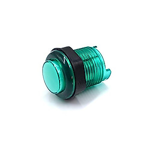 Arcity 8 Pcs Arcade LED Push Buttons Illuminated Light 6 × 30mm Buttons + 2 × 24mm Buttons with Built-in Microswtich for Arcade Machine Video Game Console DIY Jamma MAME Raspberry Green New