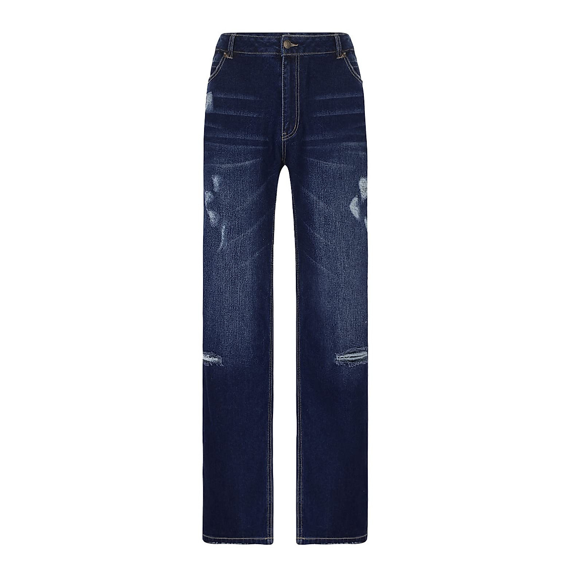 SMIDOW Lightening Deal Brown Dress Pants Women Women Stacked Pants Ripped Jeans Boyfriend Jeans Distressed Jeans Baggy Cargo Pants Jeans Straight Leg Pants Dark Blue 2XL