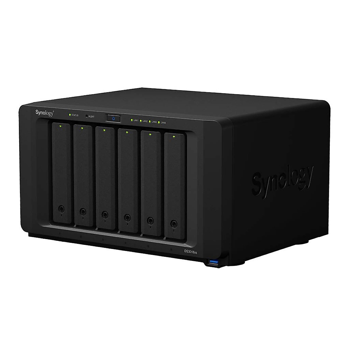 Synology DiskStation DS3018xs Tower NAS Server, Intel Pentium D1508 Dual-Core, 32GB DDR4, 4TB SSD, 32TB SATA HDD, DSM Software