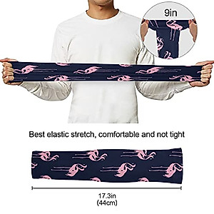 Flamingo Blue Arm Sleeves to Cover arms for women men Anti-Slip UV SUN Protection Clothing for Adult Men Women Bike Hiking Golf Cycle
