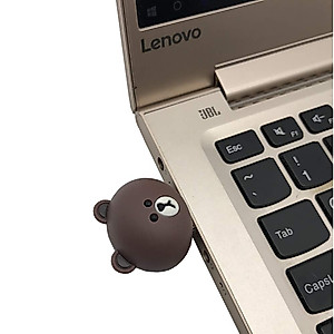 Novelty Standing Brown Bear Shape Design 16GB USB 2.0 Flash Drive Cute Memory Stick Stitch Thumb Drive Data Storage Pendrive Cartoon Jump Drive Gift