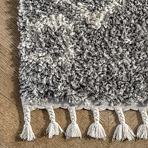 nuLOOM Transitional Kristi Shag Area Rug, 5x8, Grey