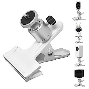 Metal Mount-Desk Rotating Clip Clamp Holder Stand with 1/4" Screw Ball Head for Wyze Cam V3/Pro,for Wyze Cam Pan/V3,for Oculus Sensor,for HTC Vive Base Station,for Arlo and Other Home Security Camera