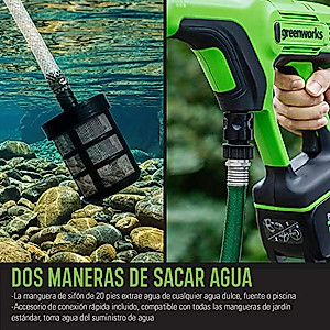 Greenworks 24V (600 PSI) Portable Power Cleaner, 4.0Ah USB Battery and Charger Included