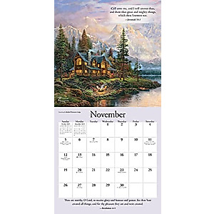 Thomas Kinkade Gardens of Grace with Scripture 2023 Wall Calendar