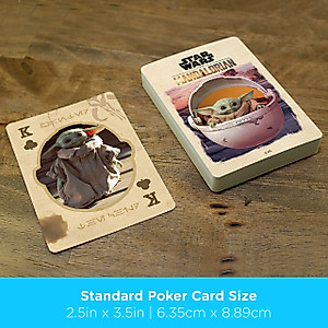 AQUARIUS Star Wars Playing Cards - The Mandalorian 'Baby Yoda' The Child Themed Deck of Cards for Your Favorite Card Games - Officially Licensed Merchandise & Collectibles