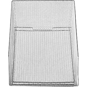 Mesh Stacking Bin Silver (Sold As 1 Bin) Storage Containers Great for Food, Crafts, Cleaning or Pantry Items 1613 (Large 15x11x8)