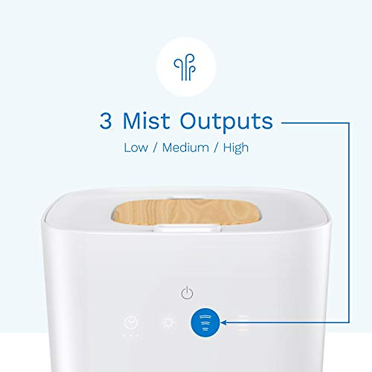 hOmeLabs Cool Mist Ultrasonic Mini Humidifier for Tabletop - 4 Liter Capacity with 40 Hour Run Time - Great for Bedroom, Baby Nursery, Plants and More