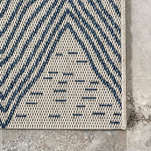 nuLOOM Carina Chevron Waves Indoor/Outdoor Accent Rug, 2x3, Blue