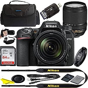 D7500 DSLR Camera Kit with 18-140mm VR Lens | Built-in Wi-Fi Buzz-Photo Essential Accessories Bundle (International Version) (No Warranty)