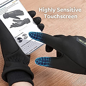 FREETOO Winter Gloves for Women, 2022 Stylish Double Locking Thermal Running Gloves, Warm Waterproof Touchscreen Driving Gloves