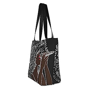 Women Tote Bags African American Women Satchel Handbags Afro Black Girl Shoulder Bag School Shopping Casual Bag